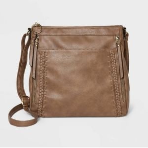 VR NYC | Bags | Vr Nyc Multi Zip Faux Suede Crossbody Bag | Poshmark